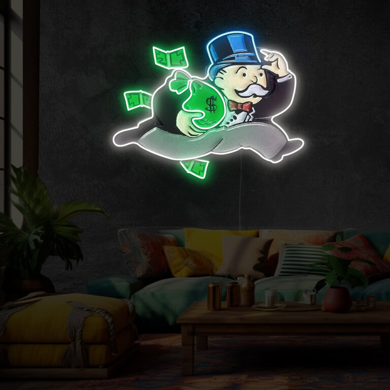 Néon LED Running Monopoly: Illuminez votre jeu favori