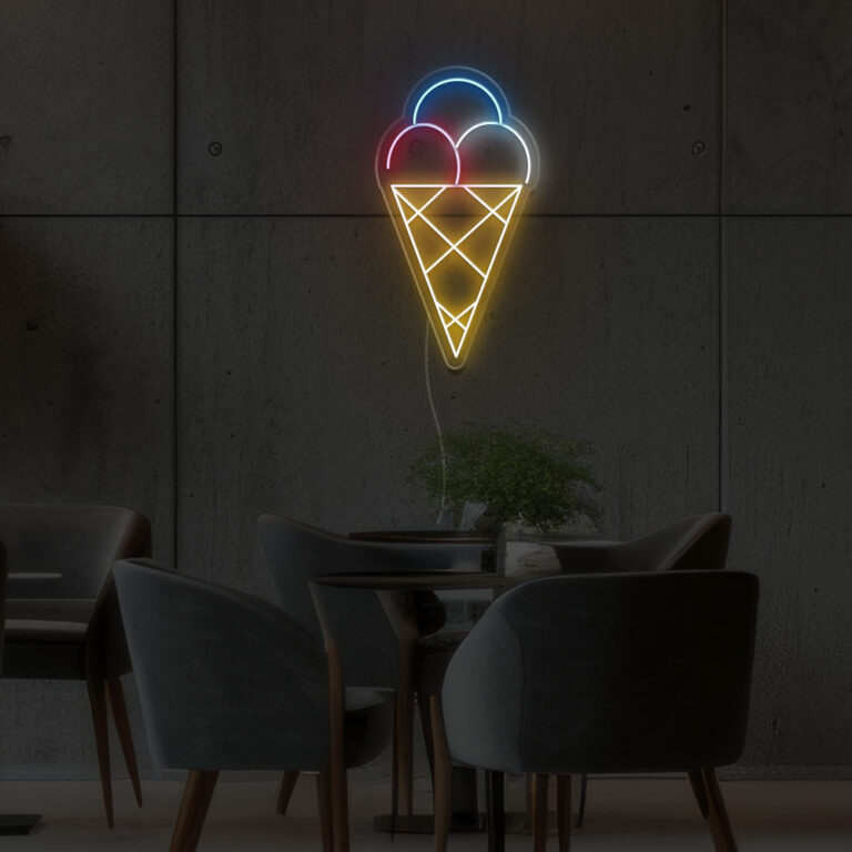 Néon LED ICE CREAM: Ravivez la nostalgie avec style
