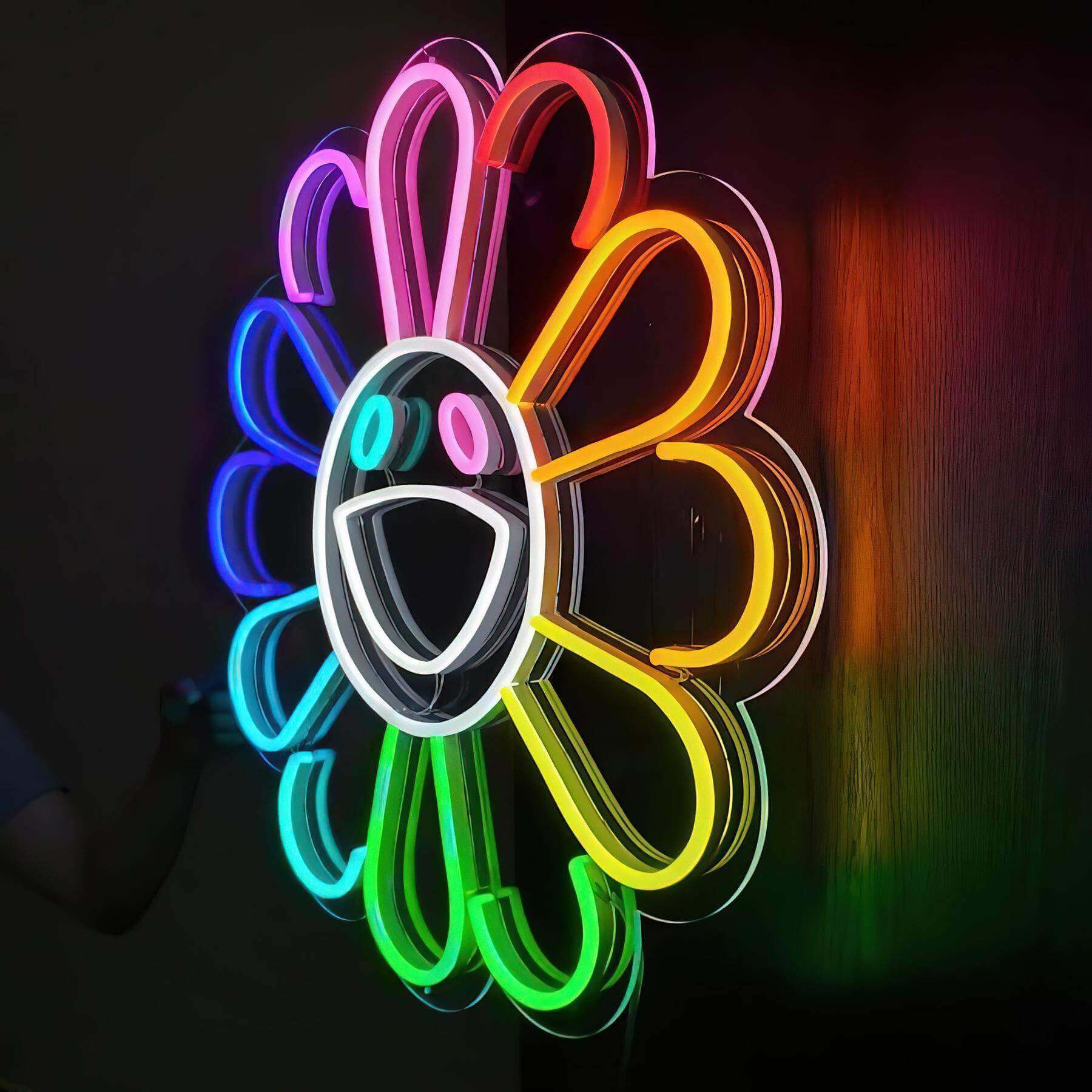Neon Led Fleur Colorée Flower par Takashi Murakami : Apportez de la ...
