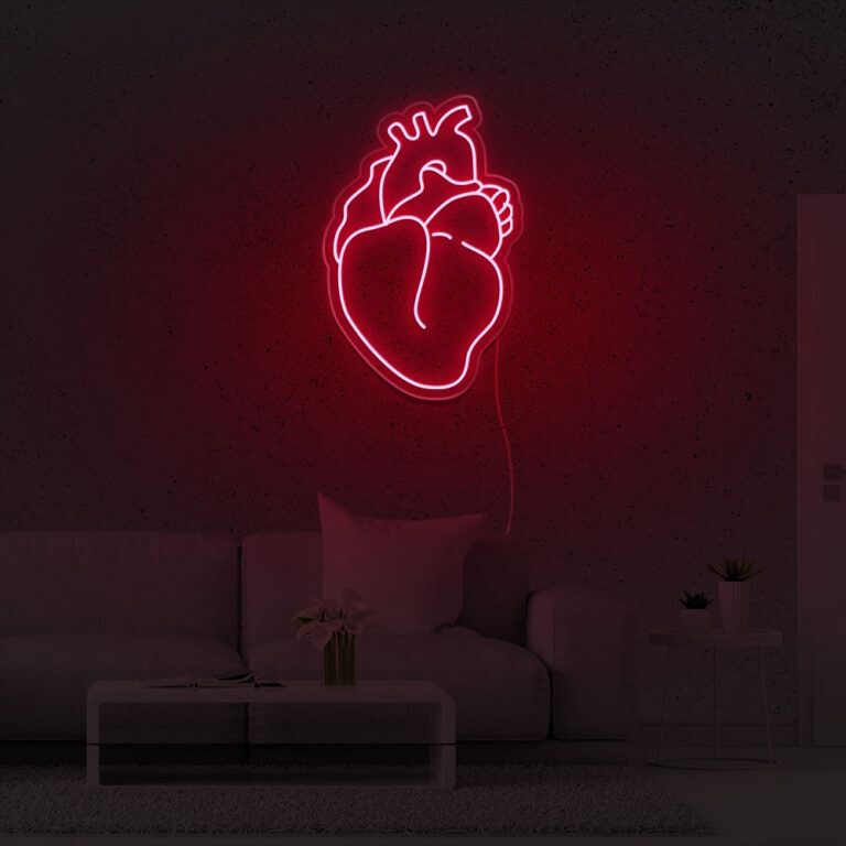 Néon LED cœur humain : Exprimez l'amour avec éclat