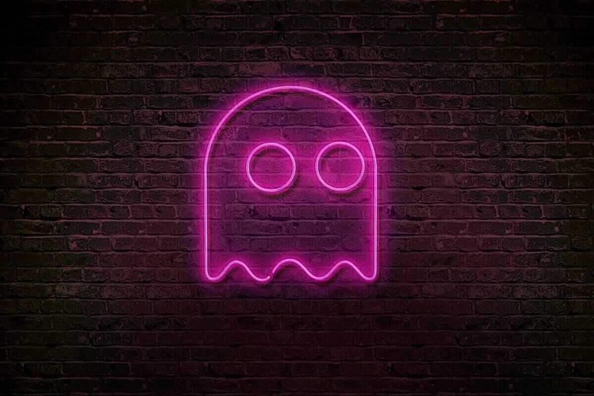 Néon LED Fantôme Pac-Man : Revivez vos souvenirs de jeux vidéos