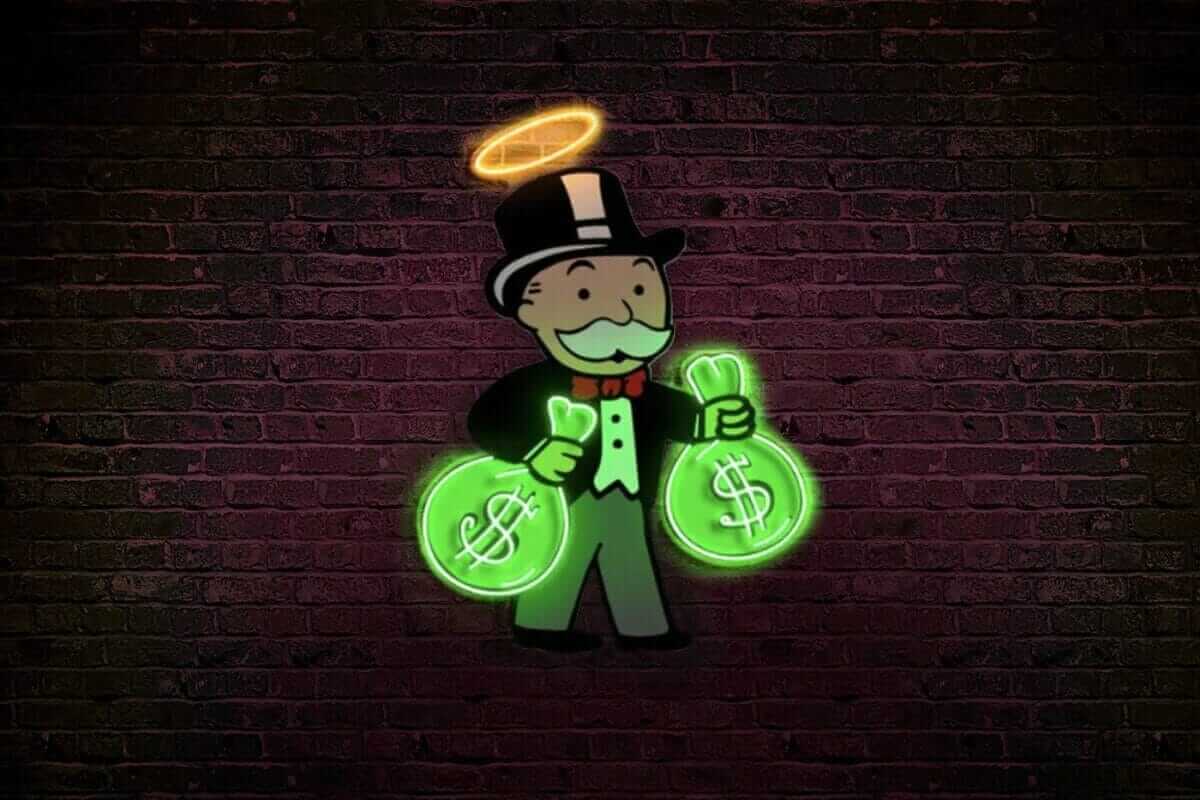 Néon LED Monopoly: Jouez avec style et nostalgie