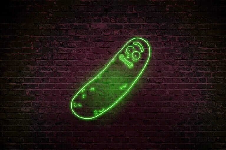 Néon LED Cornichon Pickles Rick: L'humour de Rick & Morty chez vous