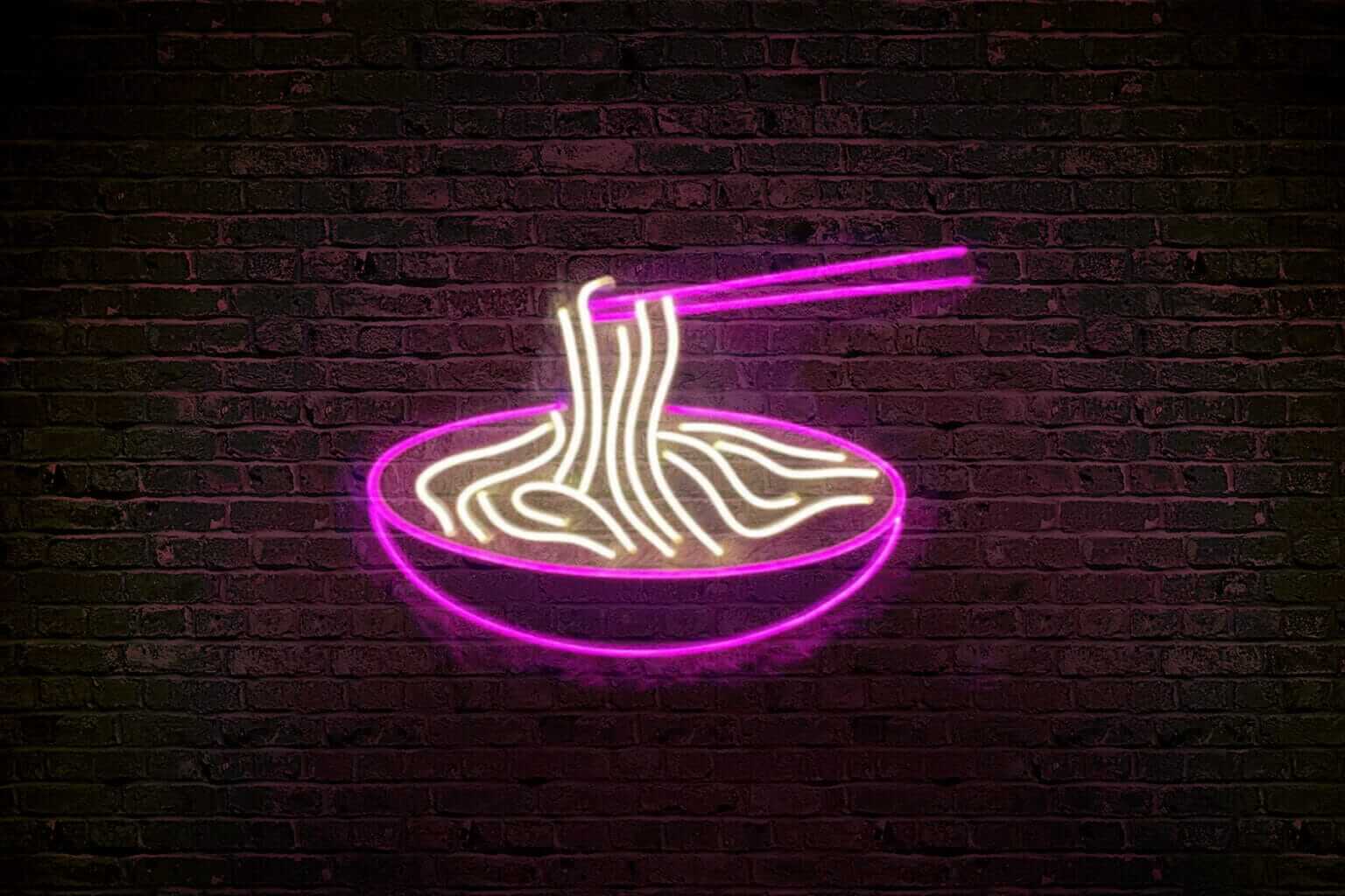 Néon LED Ramen: Plongez dans l'ambiance d'un restaurant tokyoïte