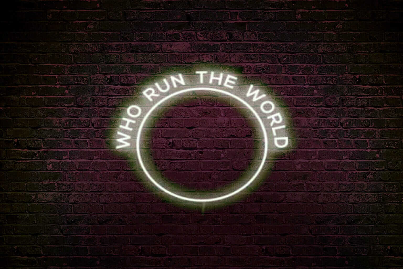 Néon LED "Who run the world": Inspirez votre force intérieure