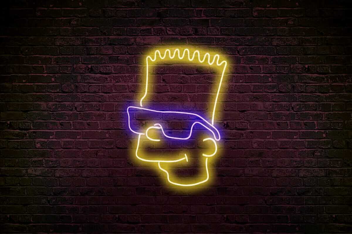 Néon LED Bart Simpson lunettes : Ajoutez du fun à votre pièce